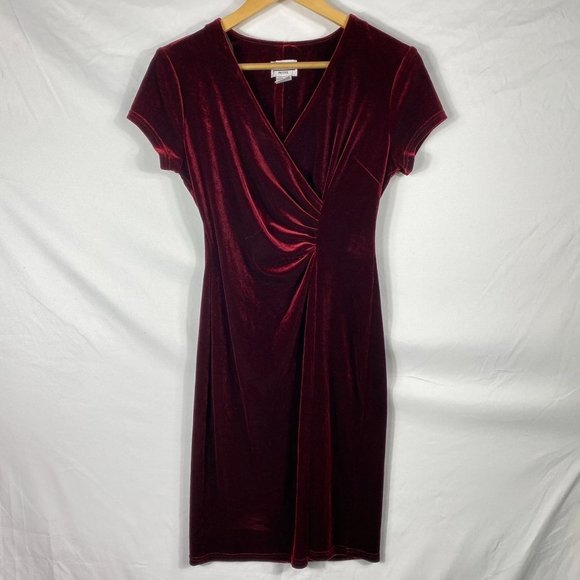 Robbie Bee | Dresses | Vintage Robbie Bee Velvet Faux Wrap Dress ...